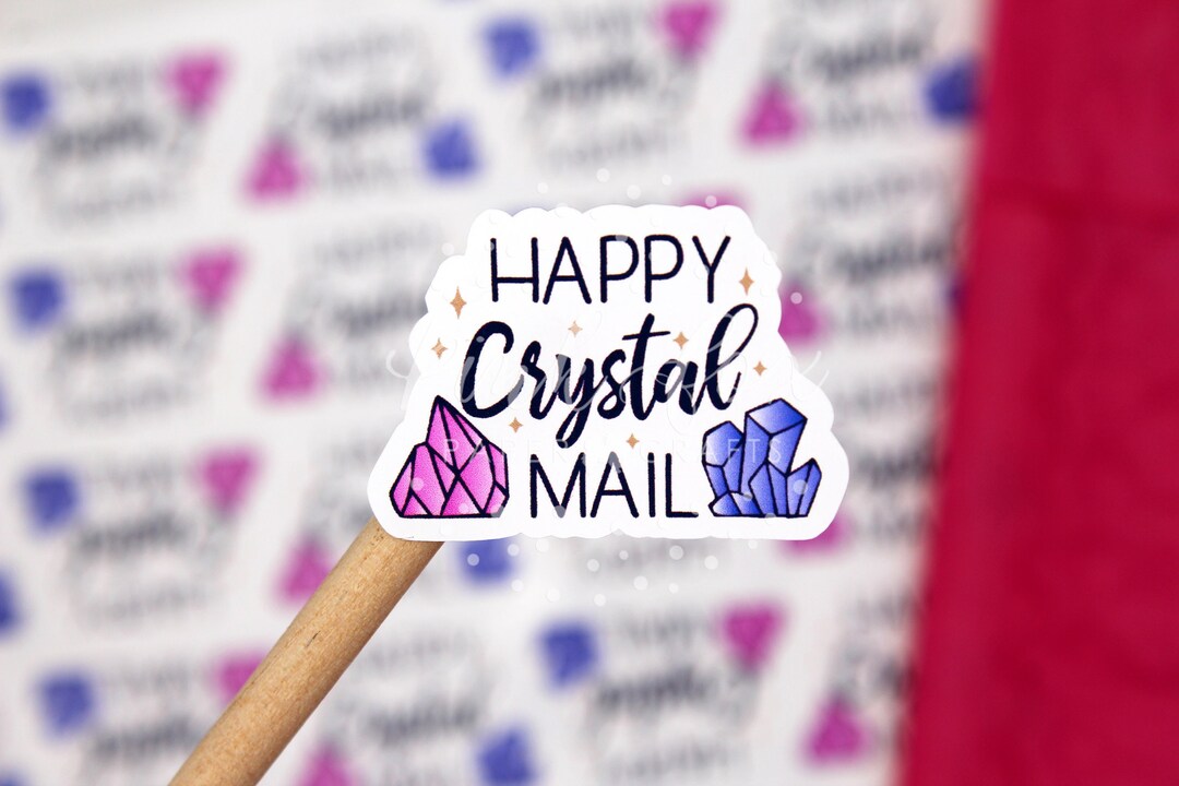 Happy Crystal Mail Sticker, Thank You for Your Order Sticker, Crystal ...