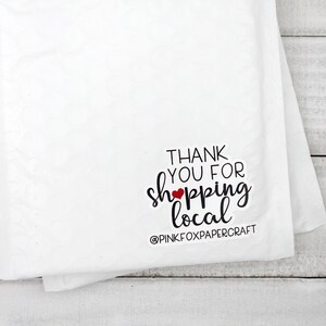 Thank You for Shopping Local Sticker, Thank You Stickers for Small ...