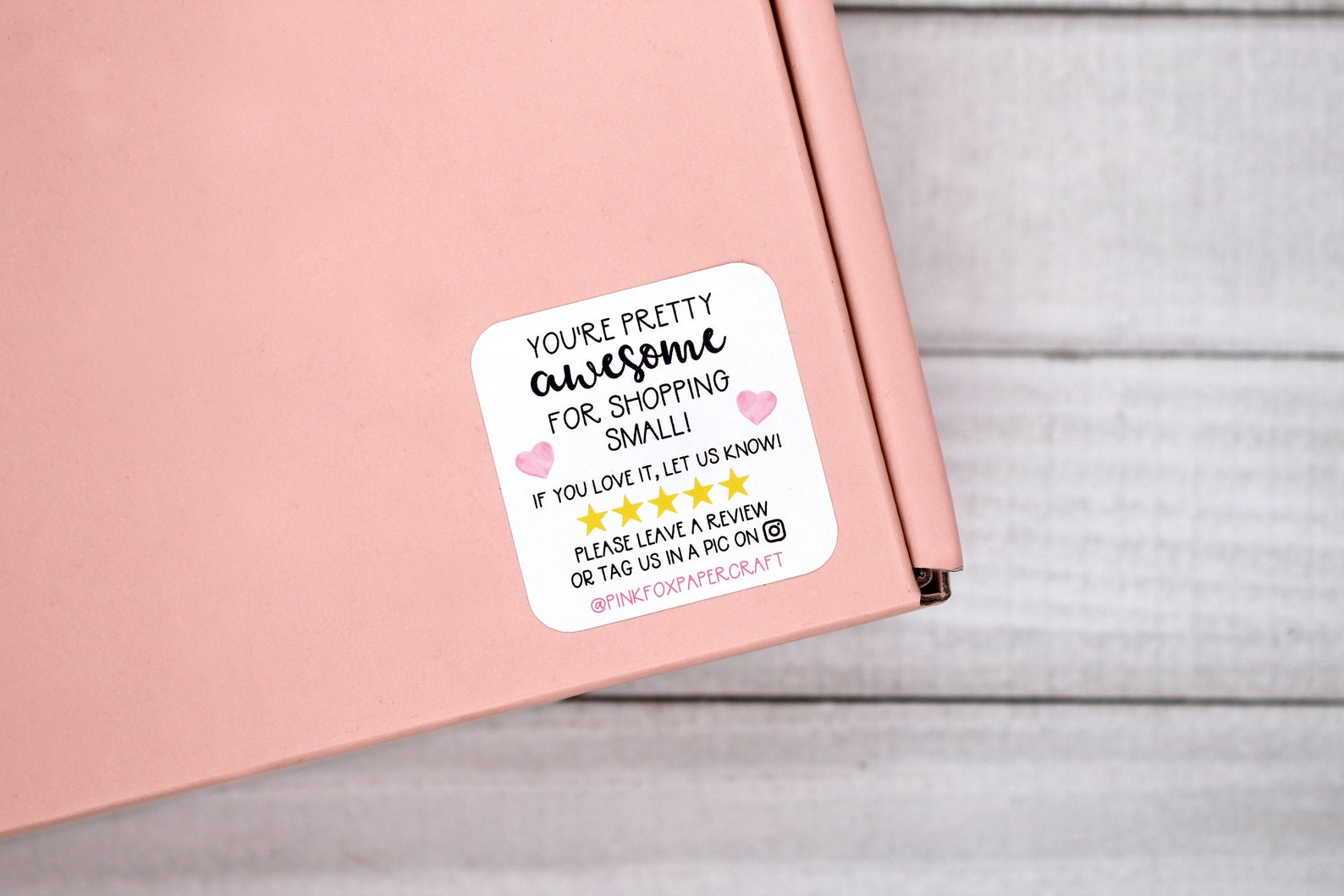 You're Pretty Awesome for Shopping Small, Thank You Business Sticker ...