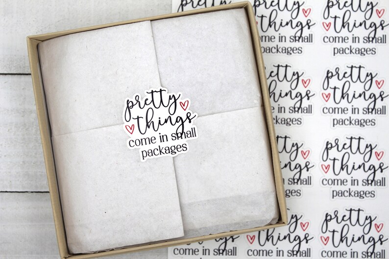 Pretty Things Come in Small Packages Sticker Happy Mail | Etsy