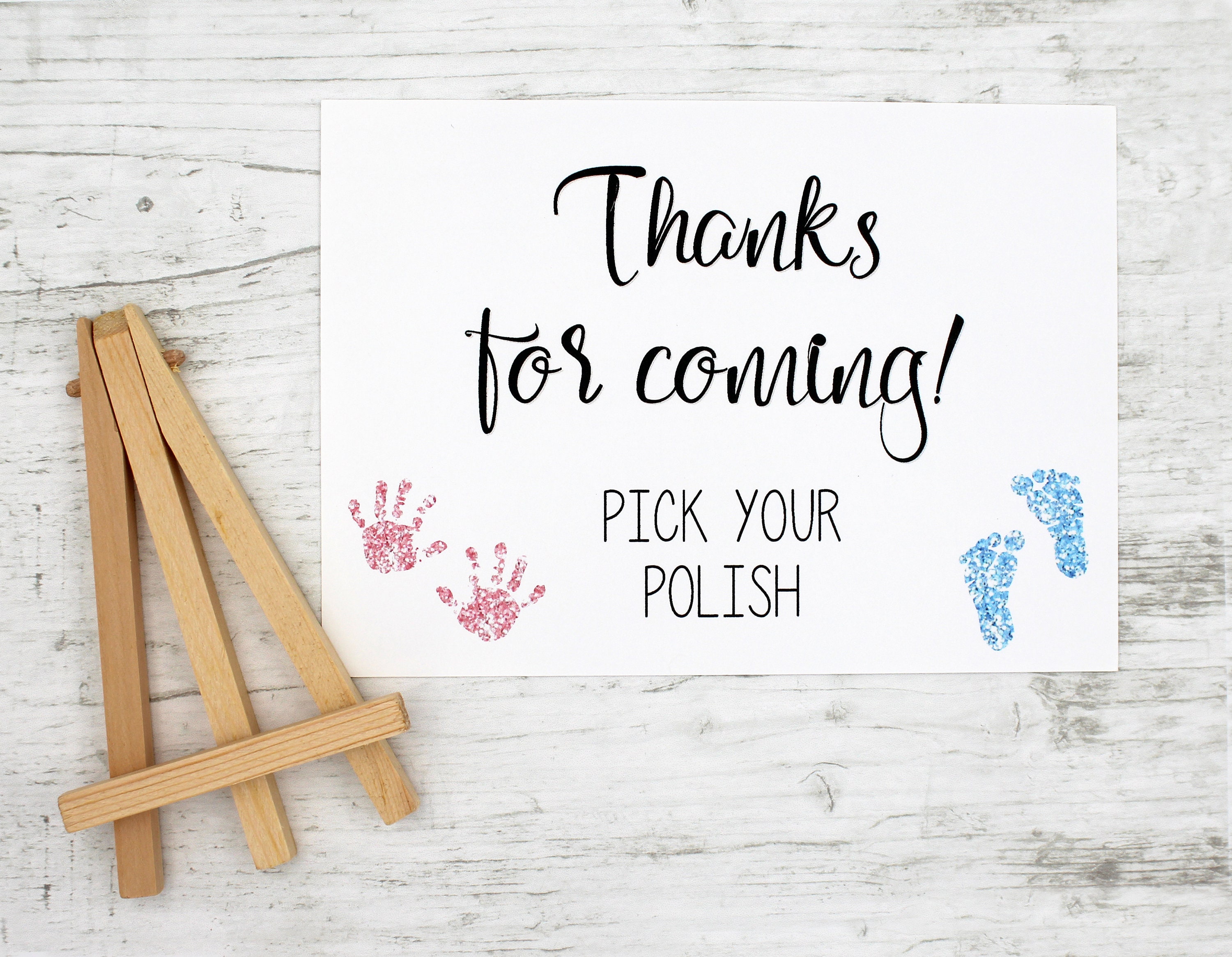 Custom Baby Shower Favor Sign Nail Polish Favor Sign | Etsy