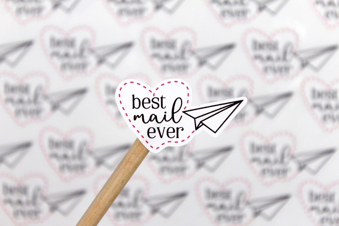 Paper Airplane, Best Mail Ever Stickers, Happy Mail Etsy Shipping ...