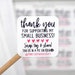 Thank You for Supporting My Small Business Stickers, Snap Tag Share ...