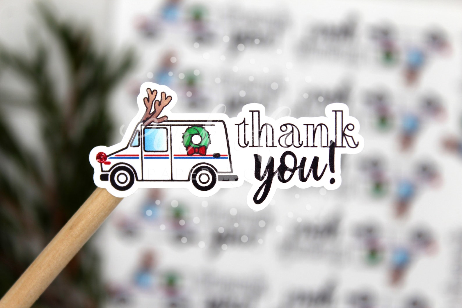 Holiday Thank You USPS Stickers, Mail Carrier, Mailman, Post Office ...
