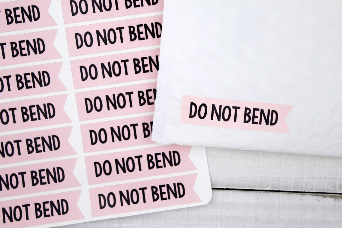 Handle With Care, Do Not Bend, Fragile, Shipping Stickers, Handmade ...