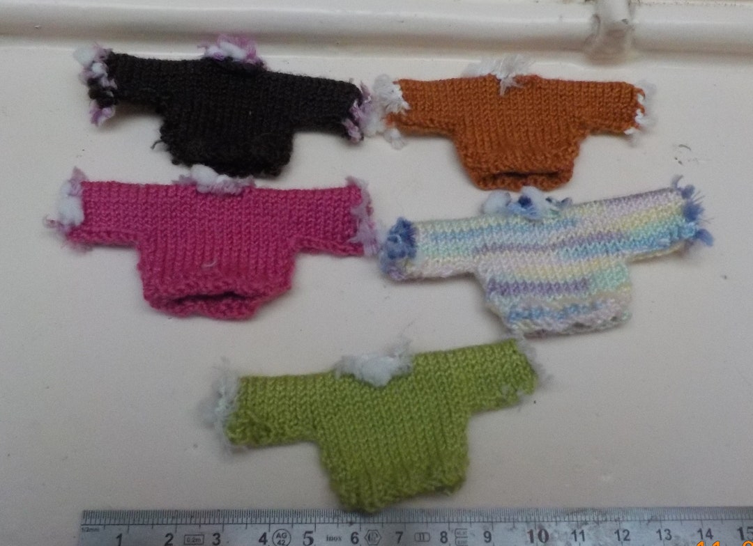 Miniature Winter Sweater 1/12th Scale - 5 Colors to Choose From - Etsy