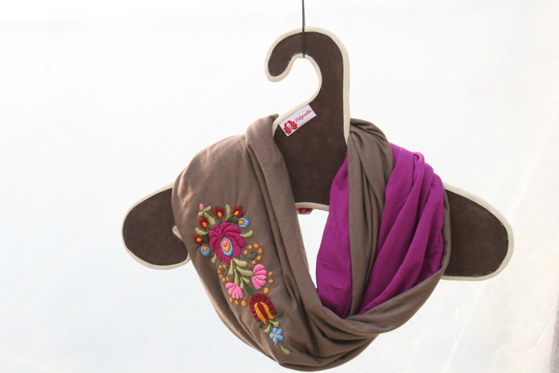 Woman infinity scarf circle scarf loop scarf hand | Etsy