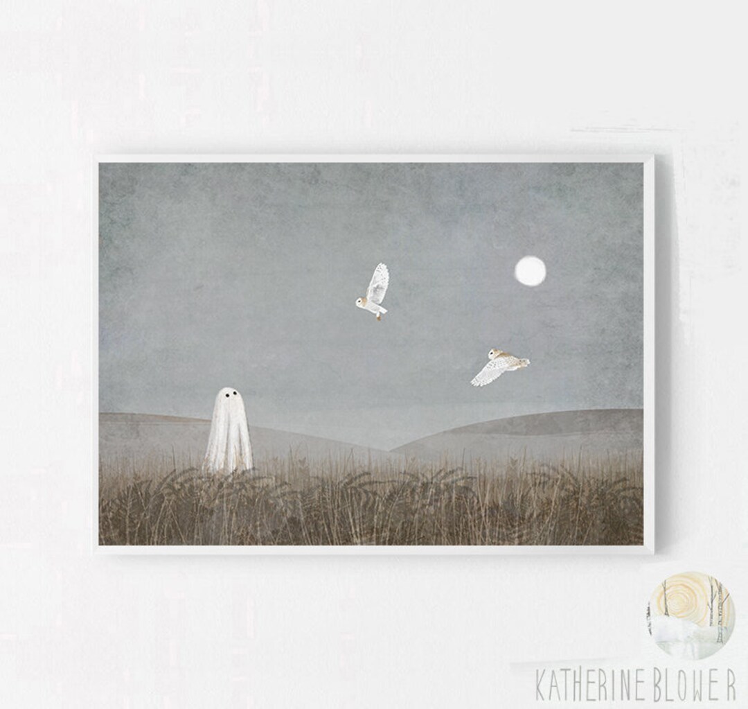 Ghost Owl A3 Sized Art Print - Etsy