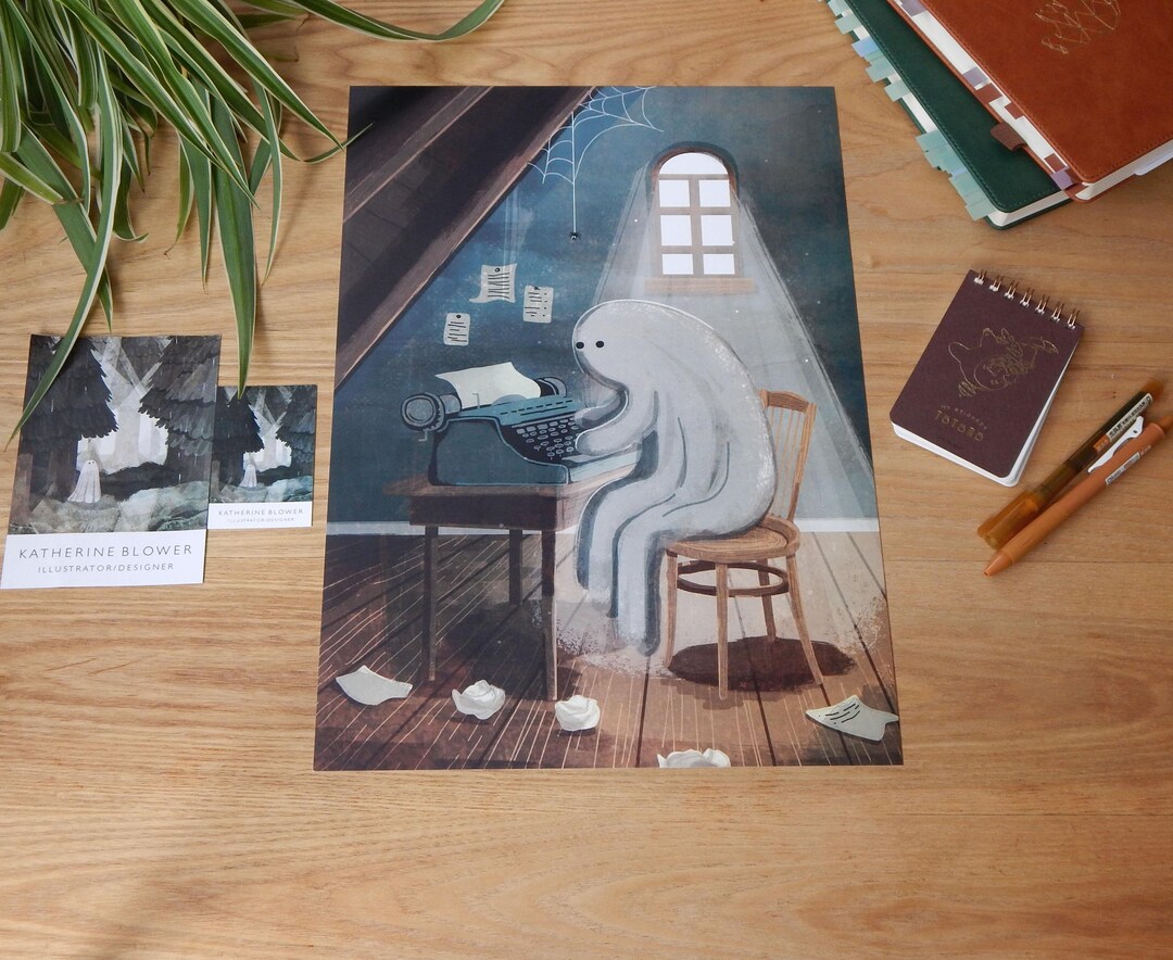 11.7 X 16.5 Inches Ghost Writer A3 Art Print - Etsy