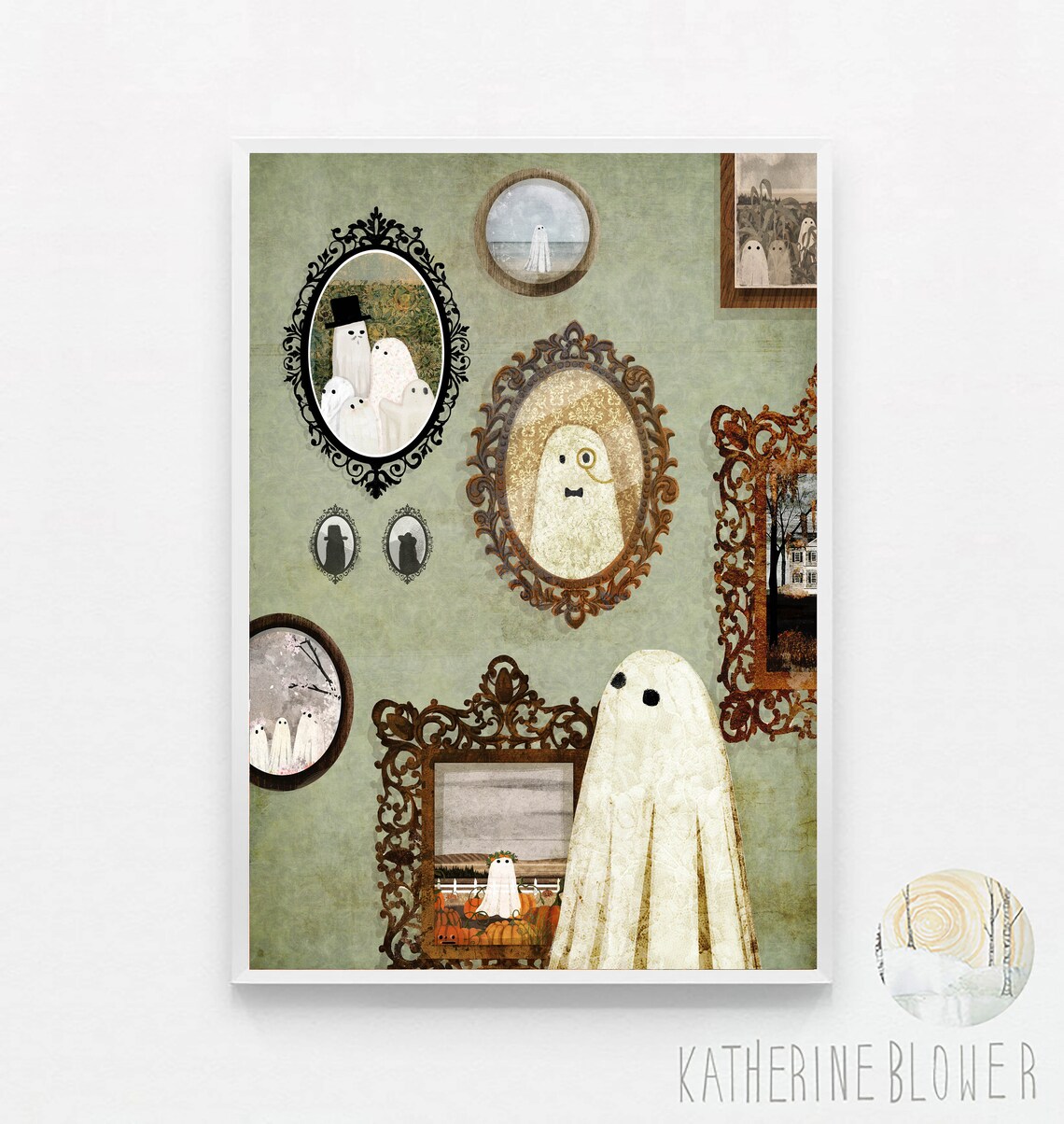 There's A Ghost in the Portrait Gallery A3 Sized Art Print - Etsy