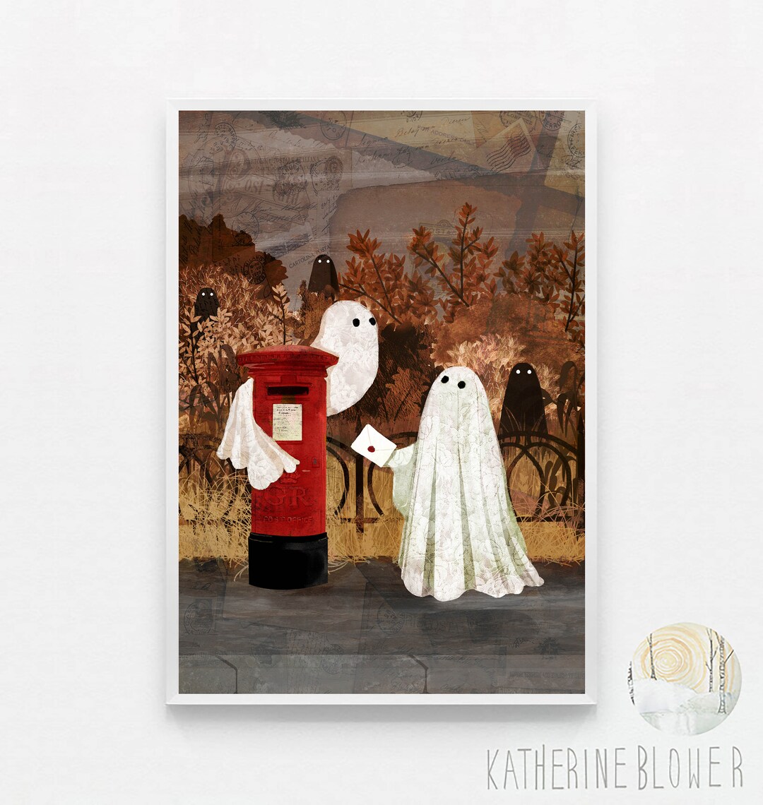 Ghost Post A3 Sized Art Print - Etsy