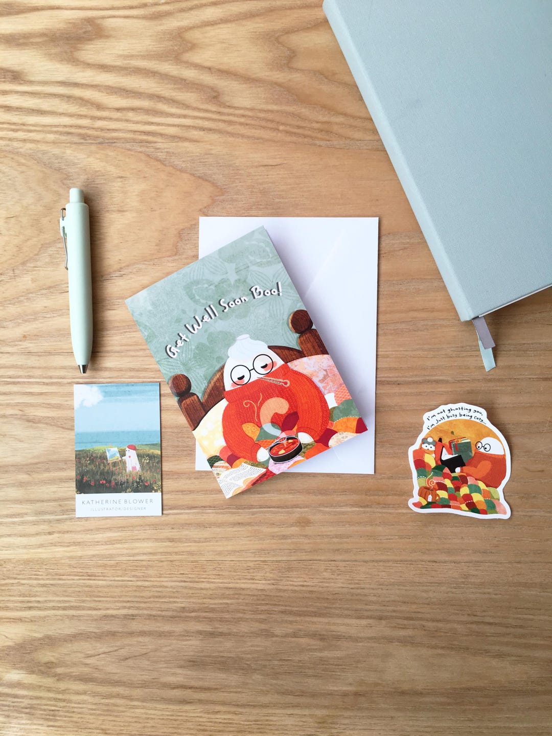 Get Well Soon Boo! Ghost A6 Sized Greetings Card - Etsy