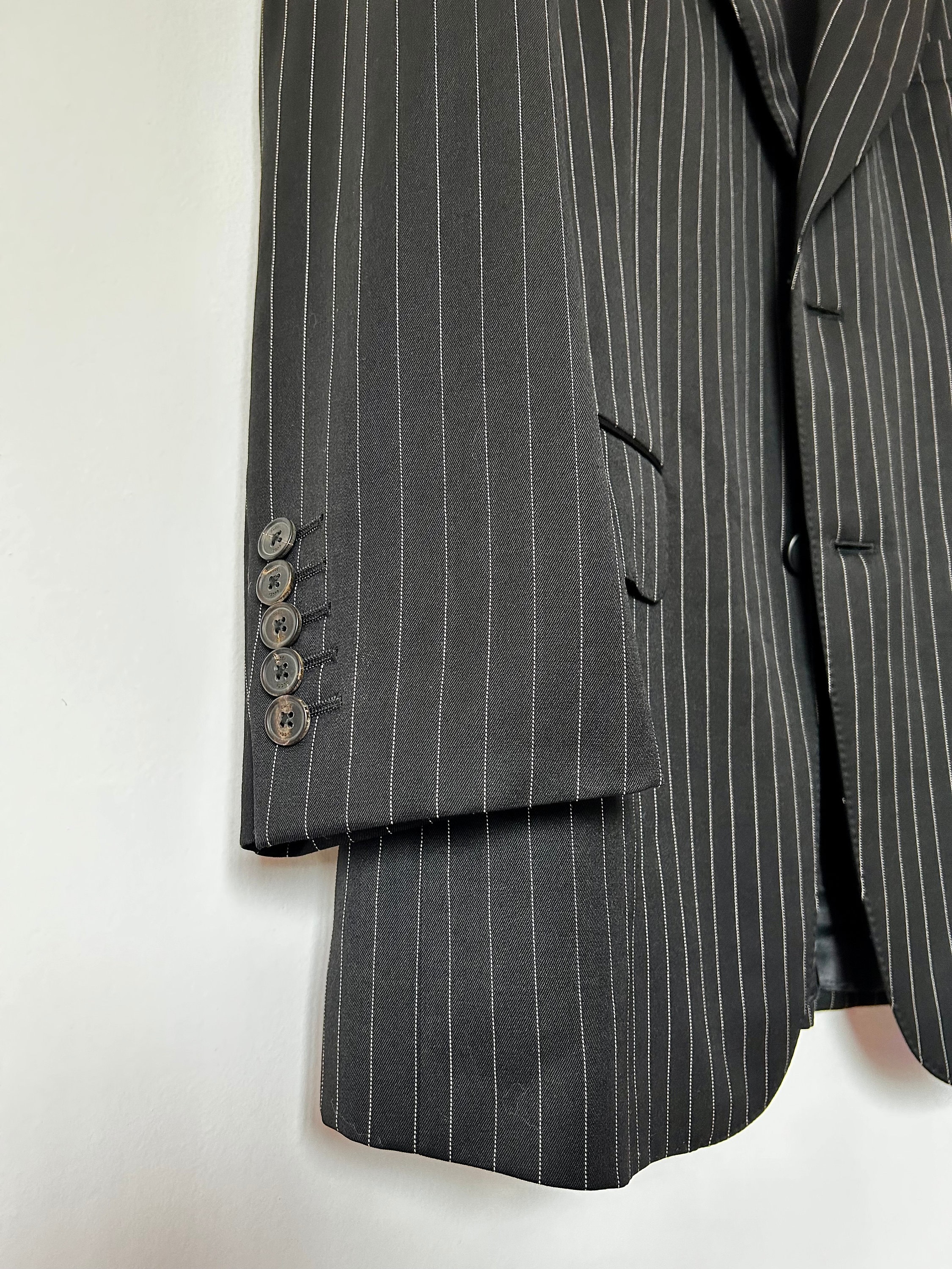 Authentic Gucci Black Pinstripe Suit Mens Circa 2012 Gucci Jacket Gucci ...