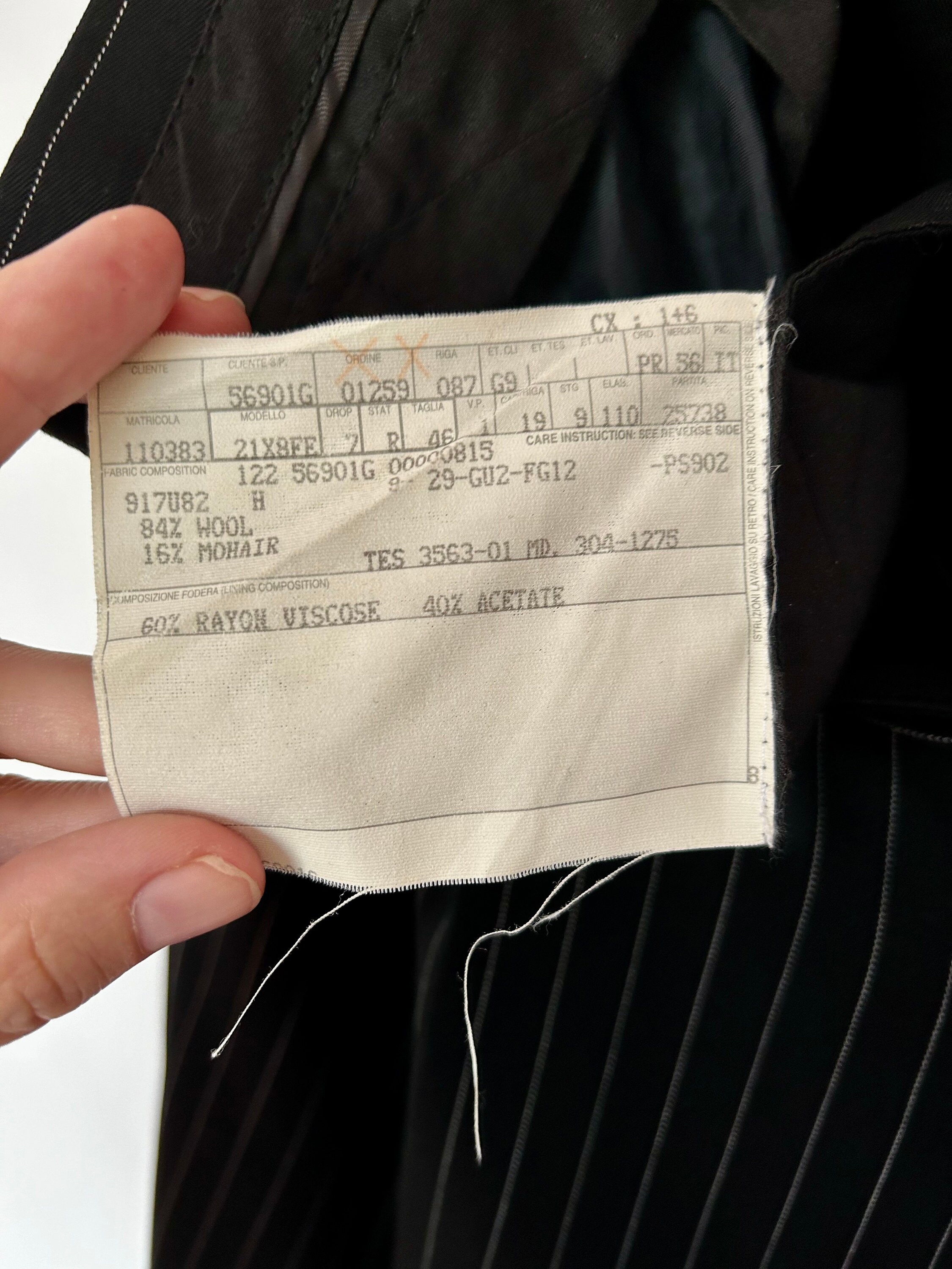 Authentic Gucci Black Pinstripe Suit Mens Circa 2012 Gucci Jacket Gucci ...