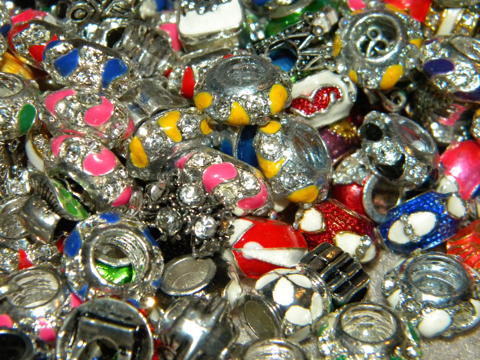 NEW 30/pc SUPER FANCY European Spacer Rhinestone Metal - Etsy