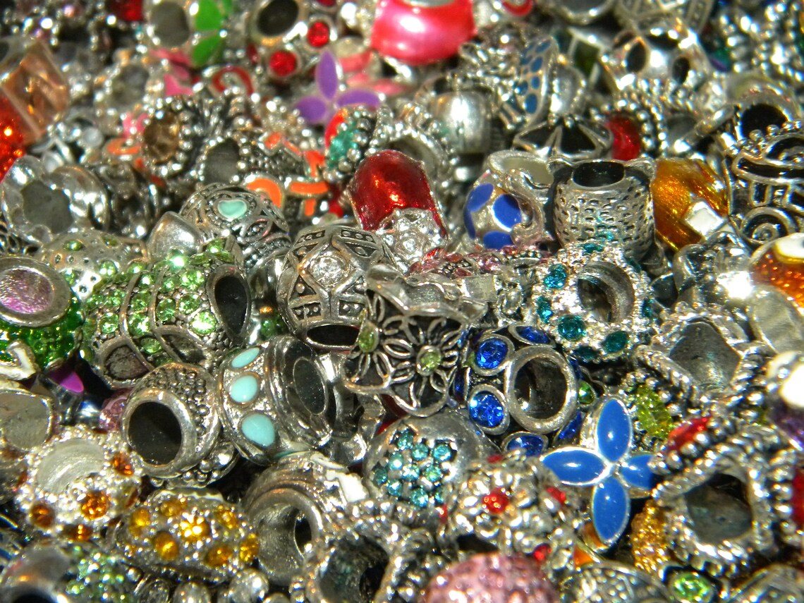 NEW 30/pc SUPER FANCY European Spacer Rhinestone Metal - Etsy
