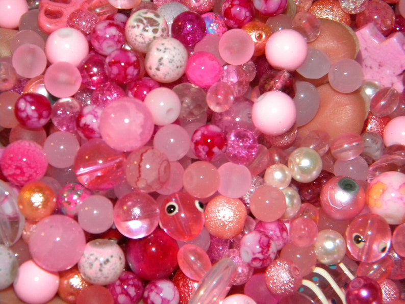 NEW 8/oz Premium Pink/blush Bead Mix Assorted Mixed Loose Lot - Etsy