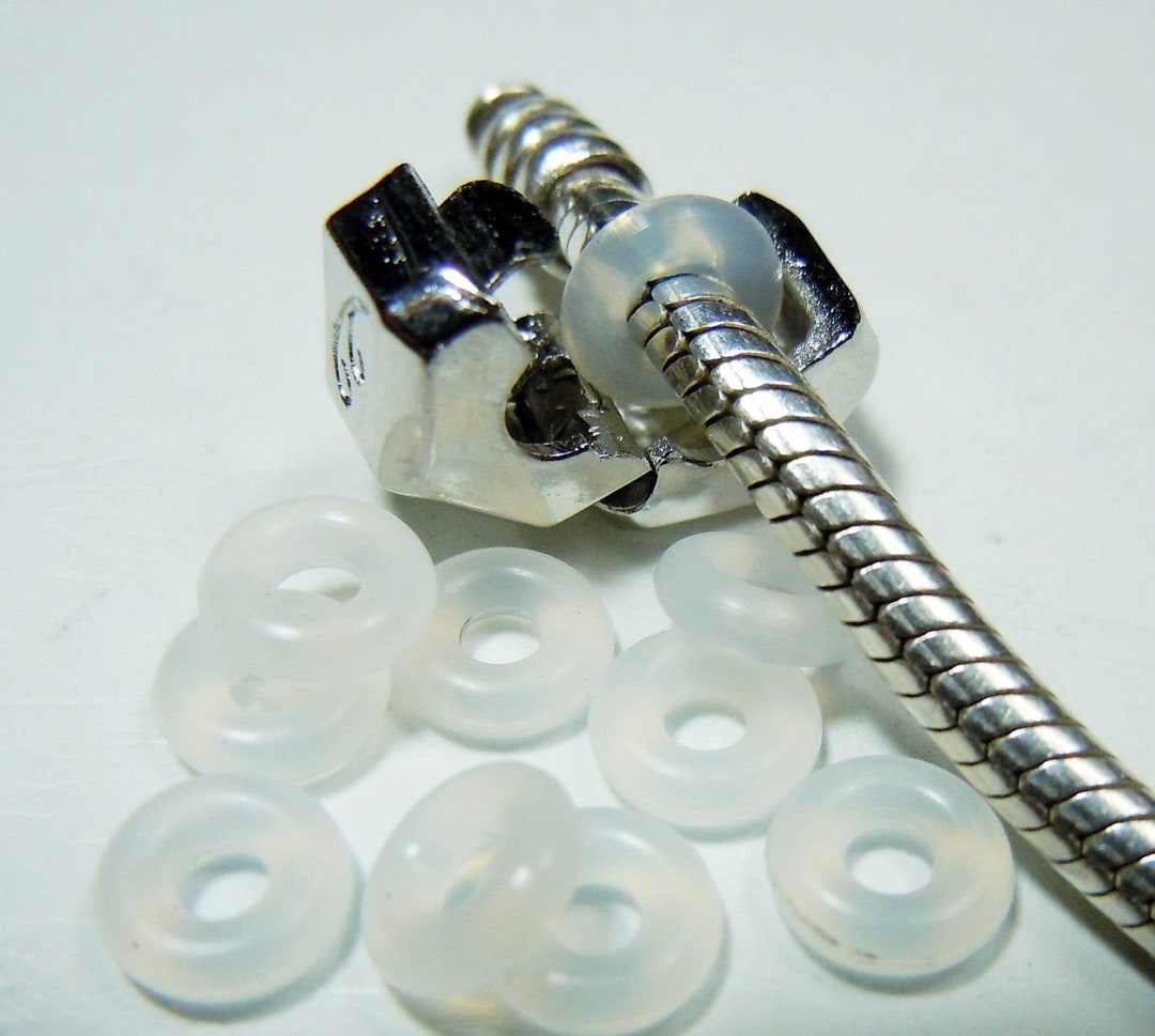 NEW 20/pc White Rubber Stopper O Ring Spacer Beads, Stoppers, Bumpers ...