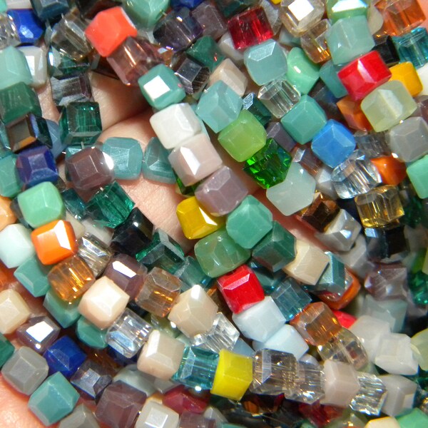 Square Glass Beads - Etsy