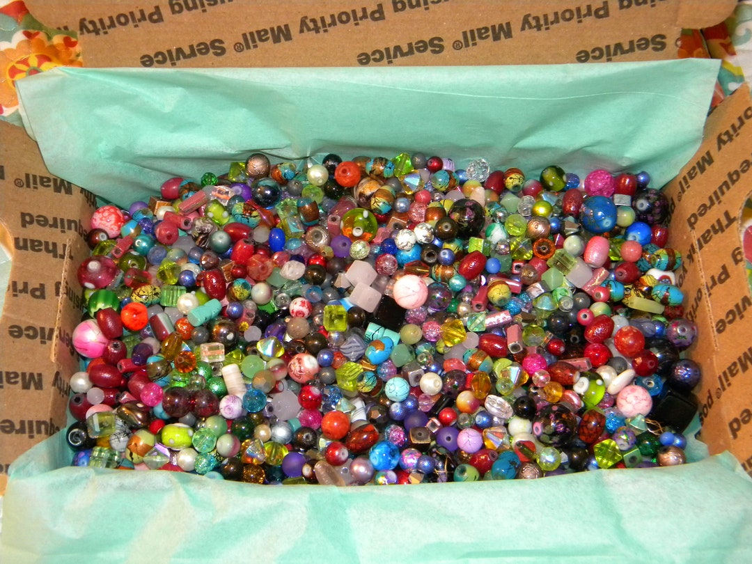 NEW 3/pounds Multi-mixed Loose Lot of Beads Assorted Sizes, Shapes ...