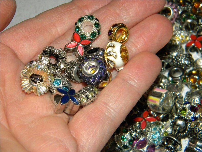 NEW 30/pc SUPER FANCY European Spacer Rhinestone Metal | Etsy