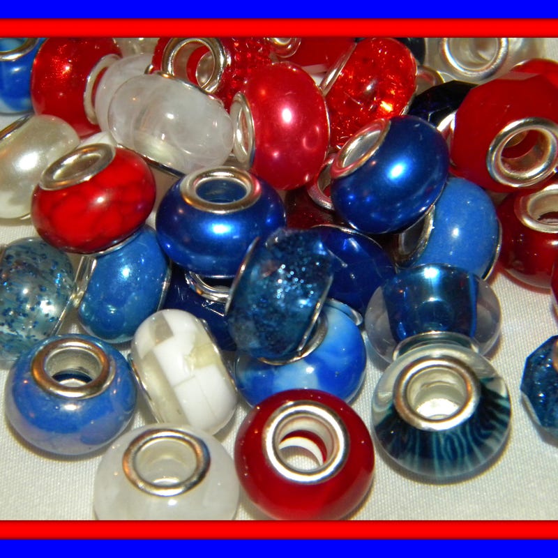Large Red Hole Beads - Etsy