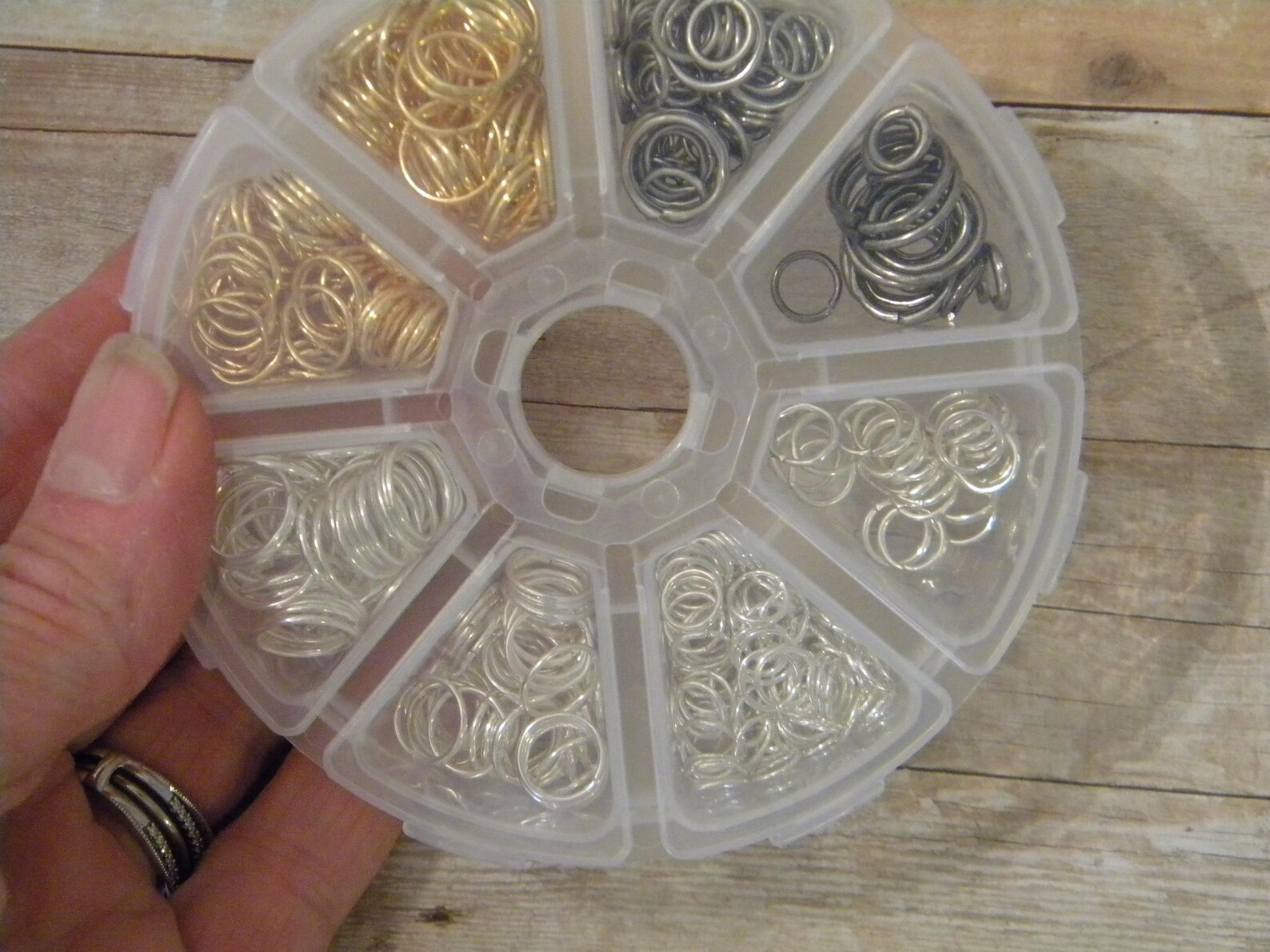 New 1/ MIXED BOX Iron Easy to Open Open Jump Rings, 6-13mm X1mm Bright ...