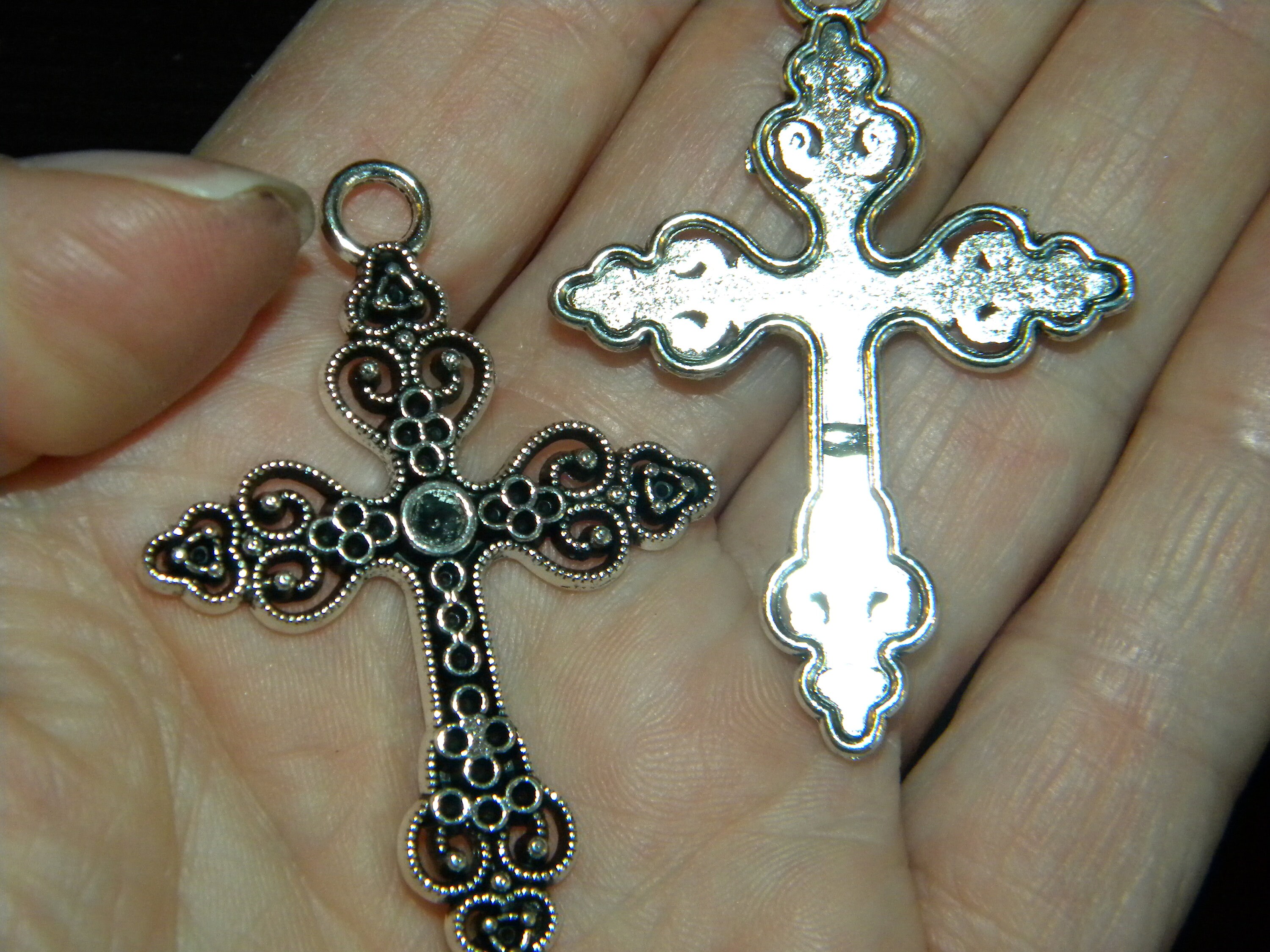 NEW 5/Pc Metal Cross crucifix 35x50mm Faith Believer Jewelry | Etsy