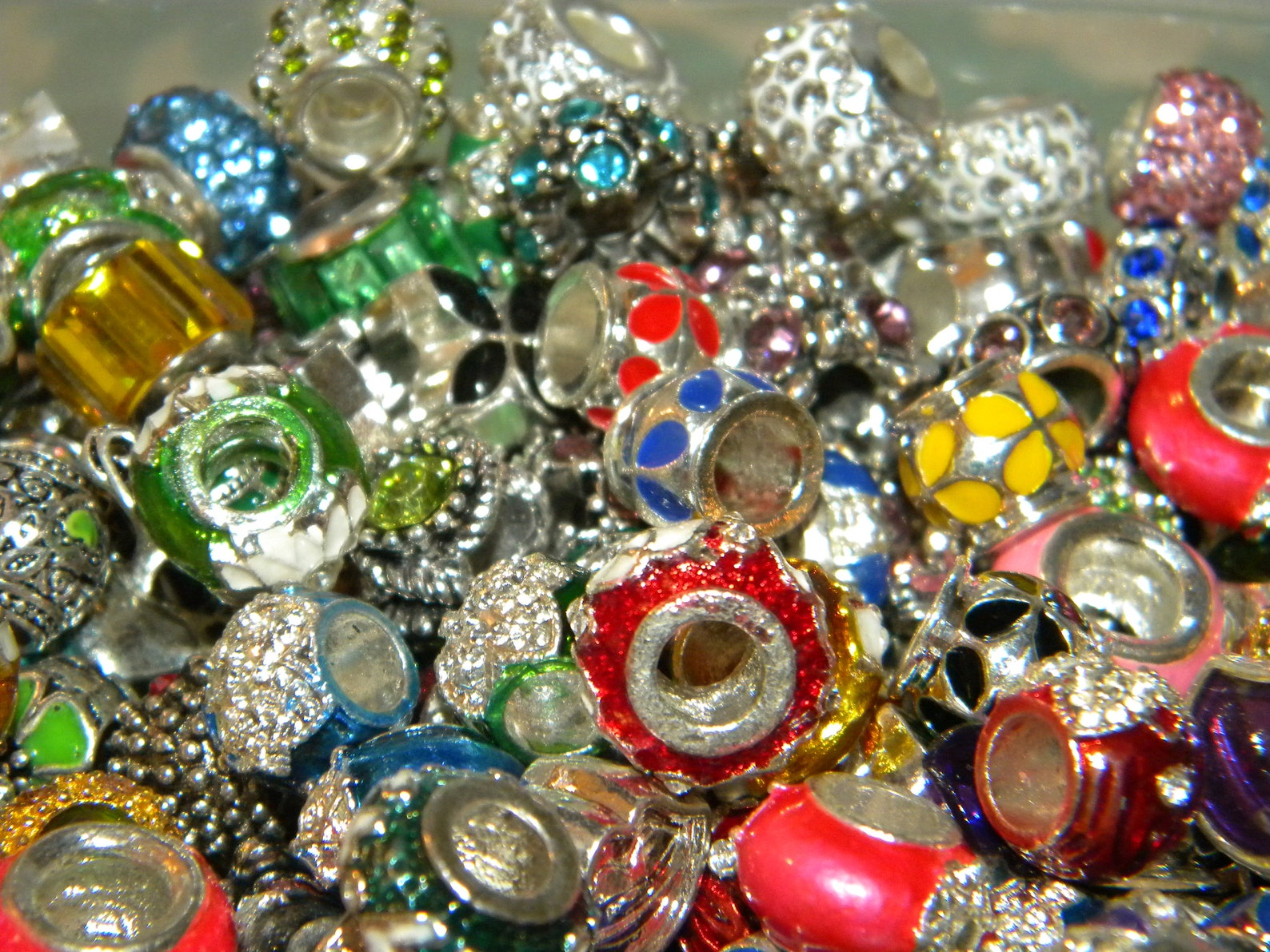 NEW 15/pc SUPER FANCY European Spacer Rhinestone Metal - Etsy