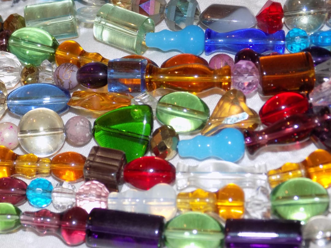 1/strand MIXED Gypsy Color Glass & Crystal 6-20mm Rondelle Faceted ...
