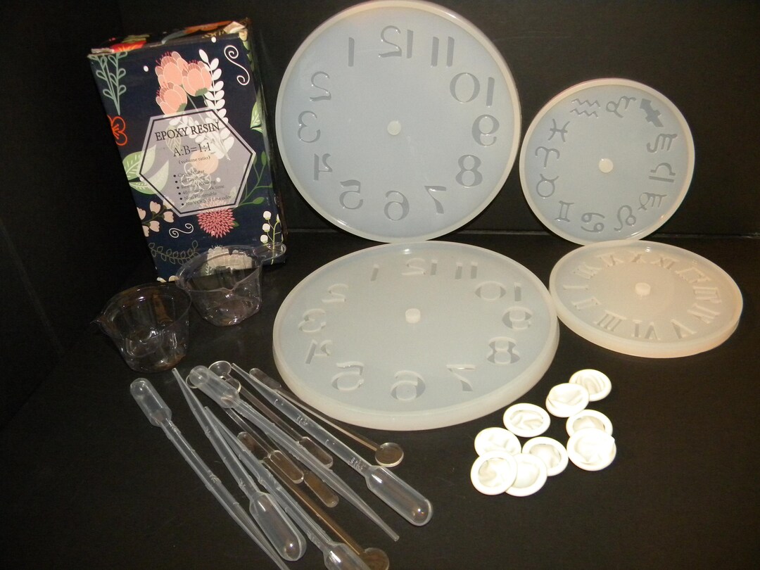 NEW KIT Resin Clock Mold & Constellation Silicone Molds, Epoxy Silicone ...