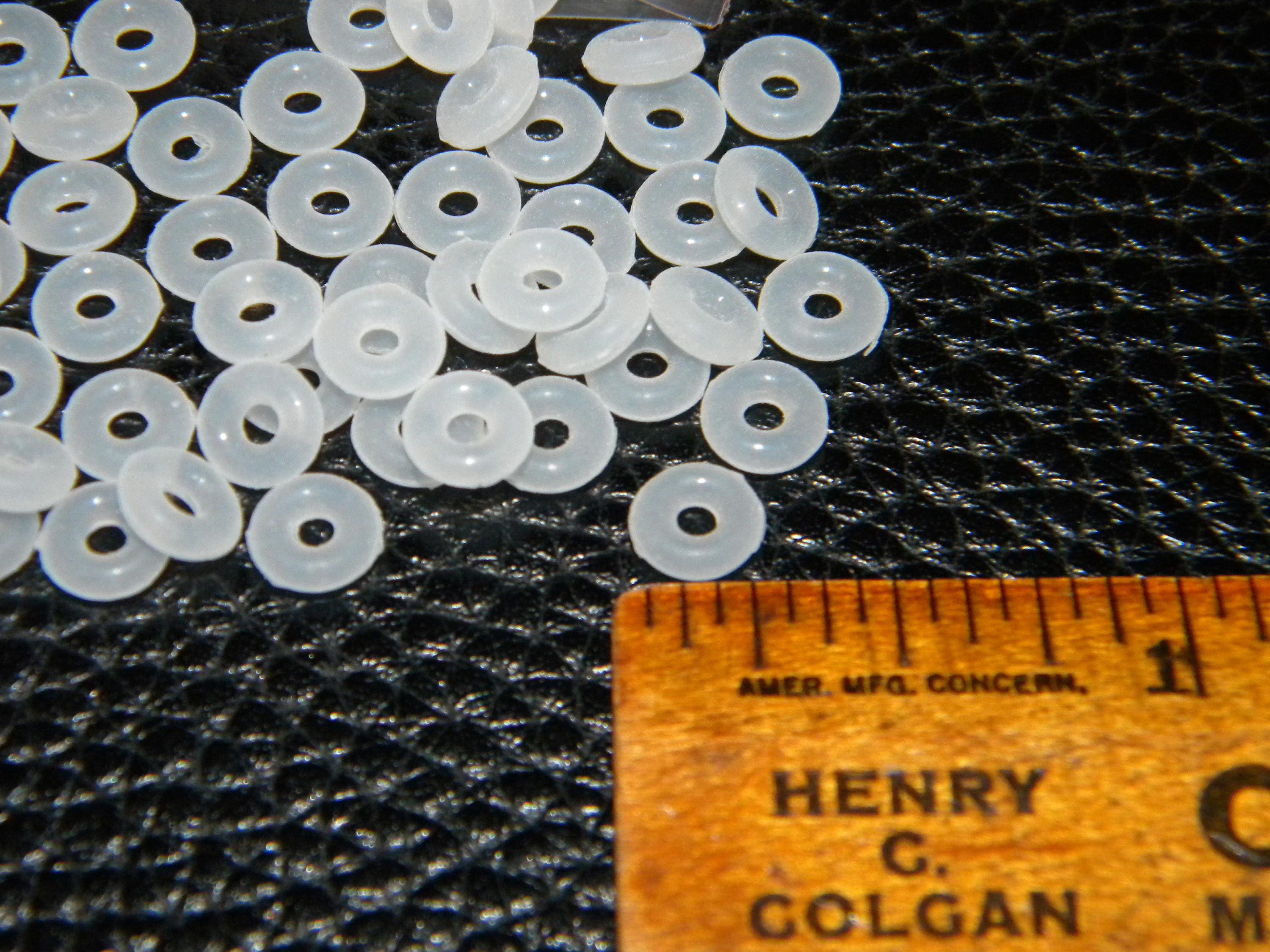 NEW 50/pc White Rubber Stopper Ring Spacer Bead Charm Fit European ...