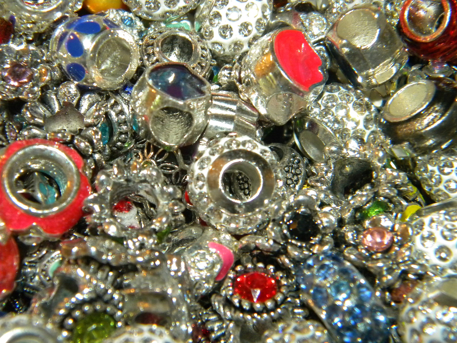 NEW 15/pc SUPER FANCY European Spacer Rhinestone Metal - Etsy