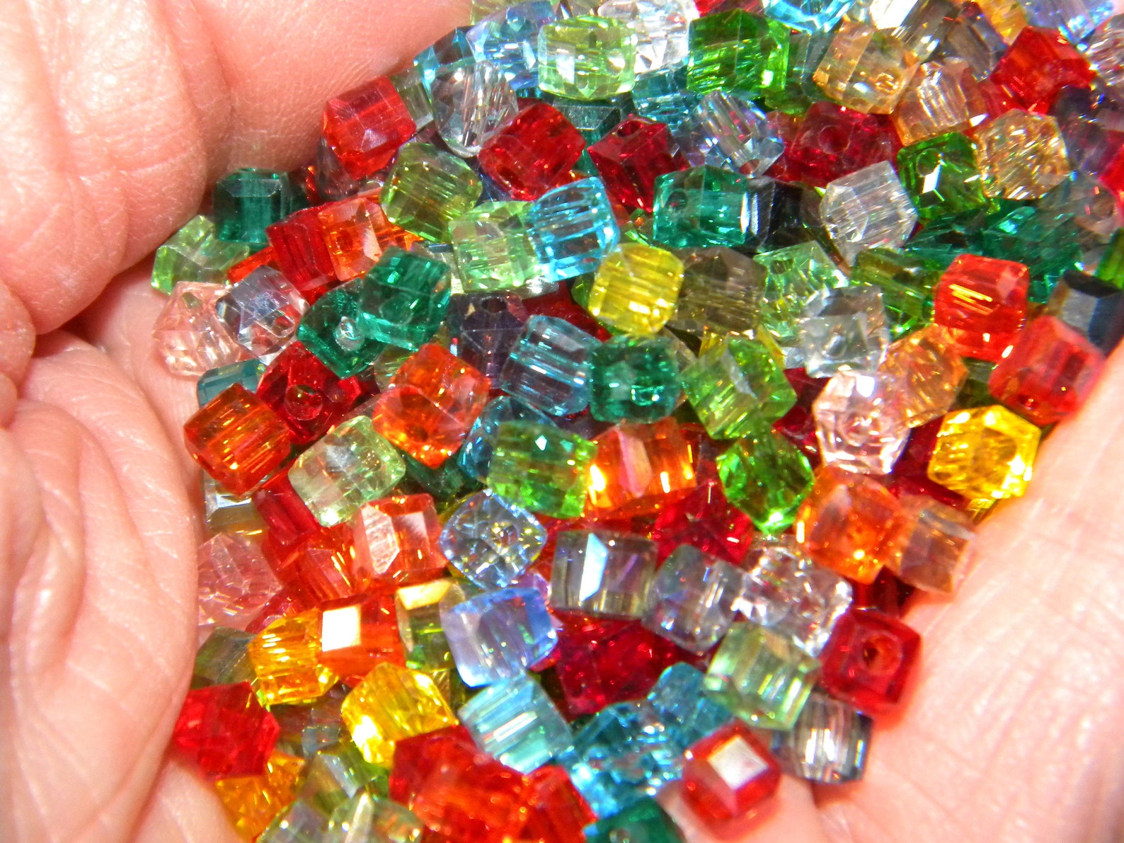 NEW 100/pc Crystal Square 4mm Beads Beveled Glass Faceted - Etsy