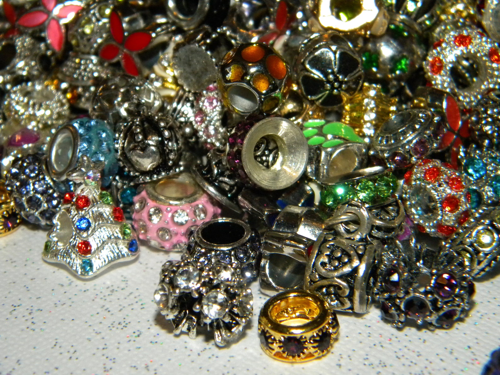 NEW 25/pc Mixed Very Nice Super FANCY Metal Spacer, Enamel, Crystal ...