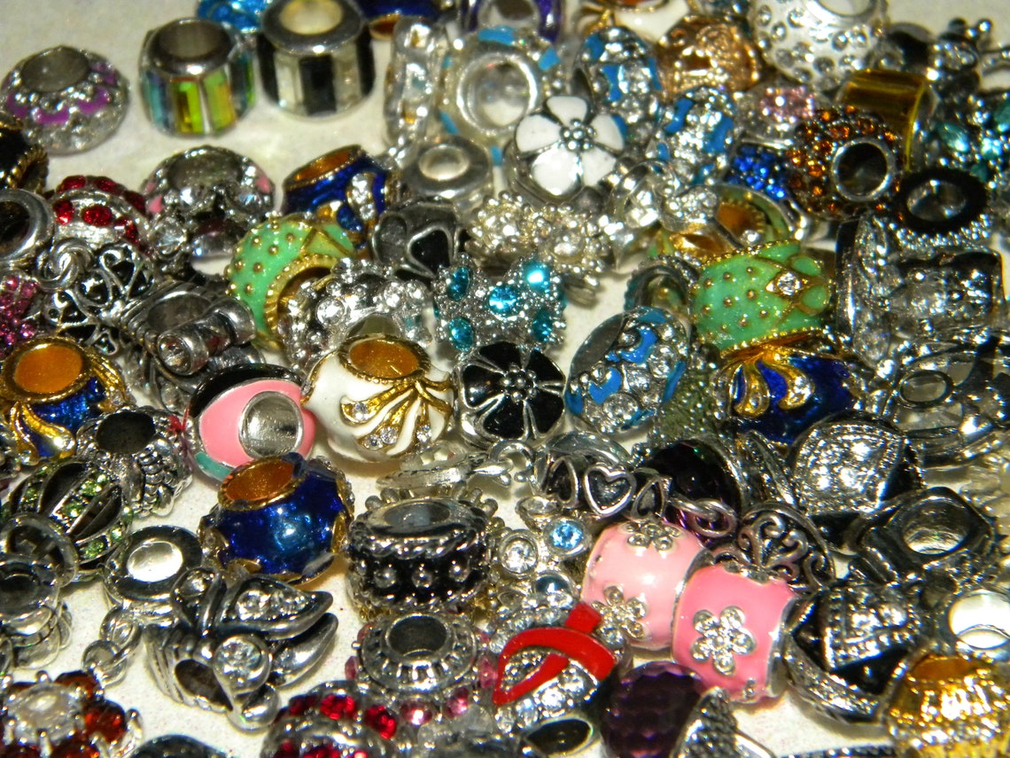 NEW 15/pc SUPER FANCY European Spacer Rhinestone Metal - Etsy