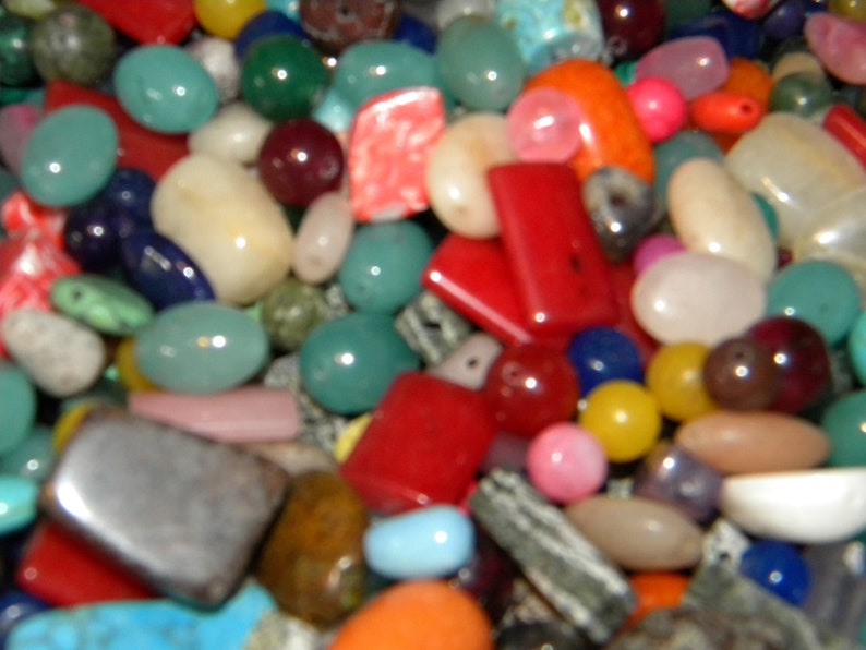 New 6/oz Gemstone Mix Mixed Beads 6-20mm Assortment Gemstone | Etsy