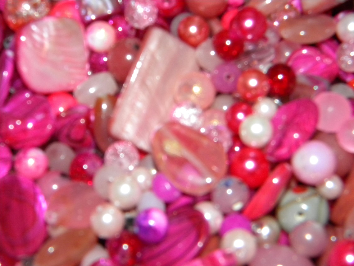 NEW 8/oz Premium Pink/Blush Bead mix Assorted Mixed Loose lot | Etsy