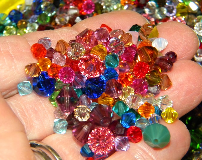 New 100/pc Czech, Swarovski, GLASS SMALL Petite 2-6mm Loose Crystal ...
