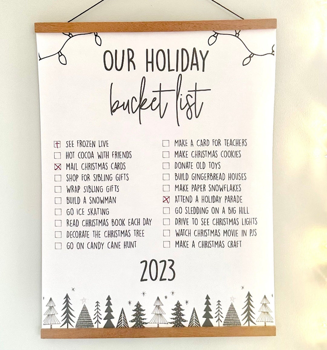 Holiday Bucket List Template, Christmas Bucket List, Editable Christmas ...