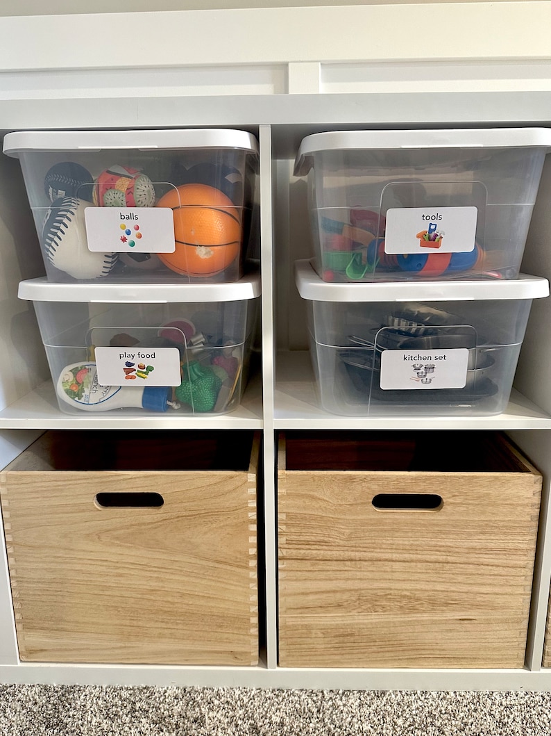 Toy Bin Storage Labels Playroom Organization Toy Trofast IKEA Kids ...