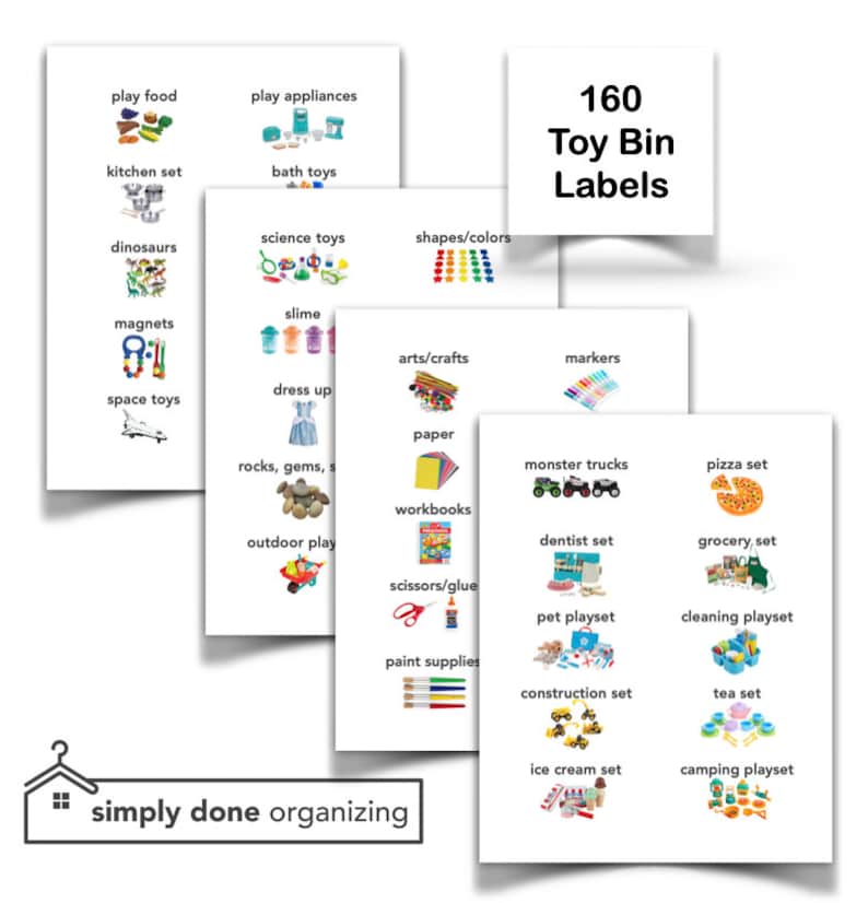 Toy Bin Storage Labels Playroom Organization Toy Trofast IKEA Kids ...