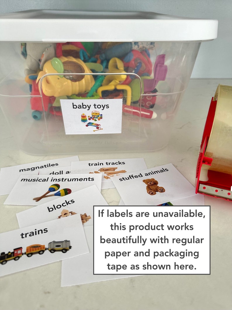 Toy Bin Storage Labels, Organized Playroom, Preschool Toy Categories ...