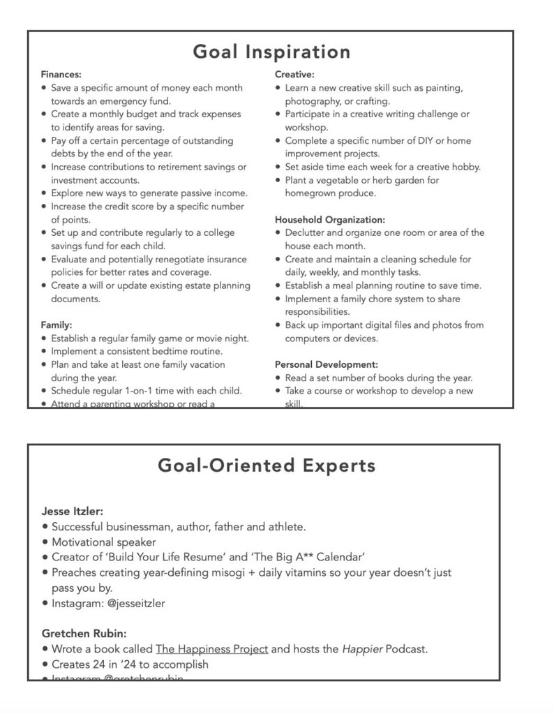 Vision Board BUNDLE, Goal Setting Organizer, Yearly Goals, Goal Planner ...