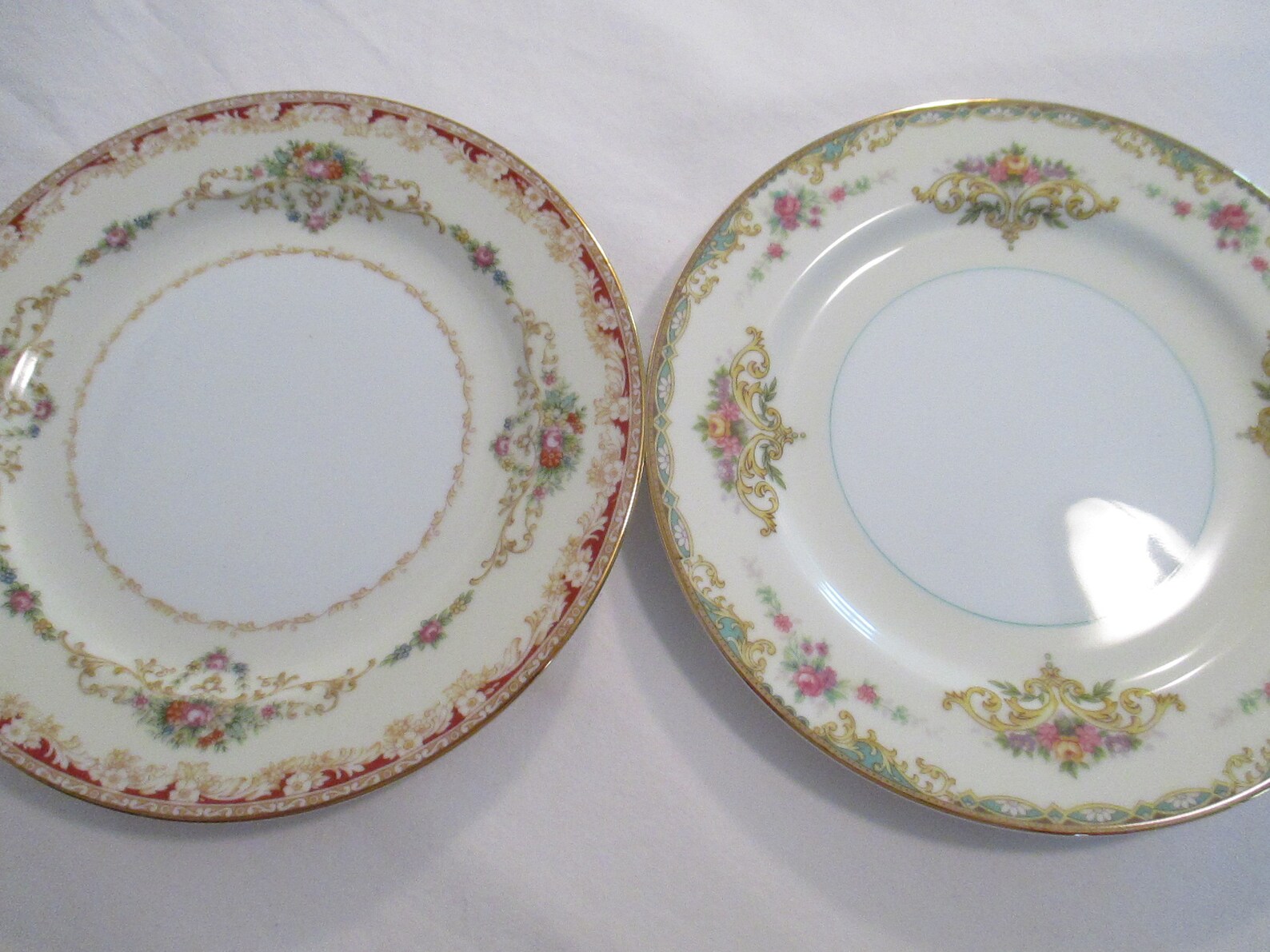 Vintage Mismatched China Salad Plates for Family Dinner - Etsy