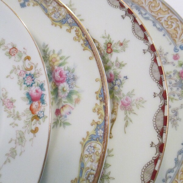 Vintage China Garden Plates - Etsy