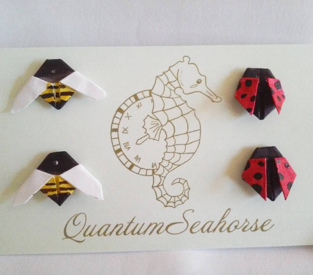 Origami Ladybug or Bumblebee Stud Earrings - Etsy