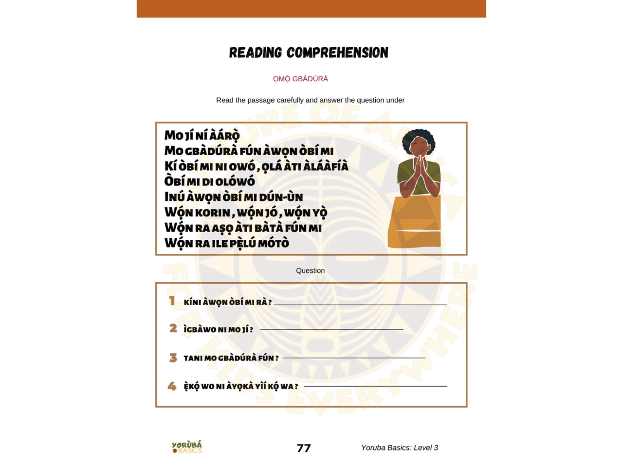 Yoruba Basics, Yoruba Basics Workbook for Beginners, Workbook for 14 ...