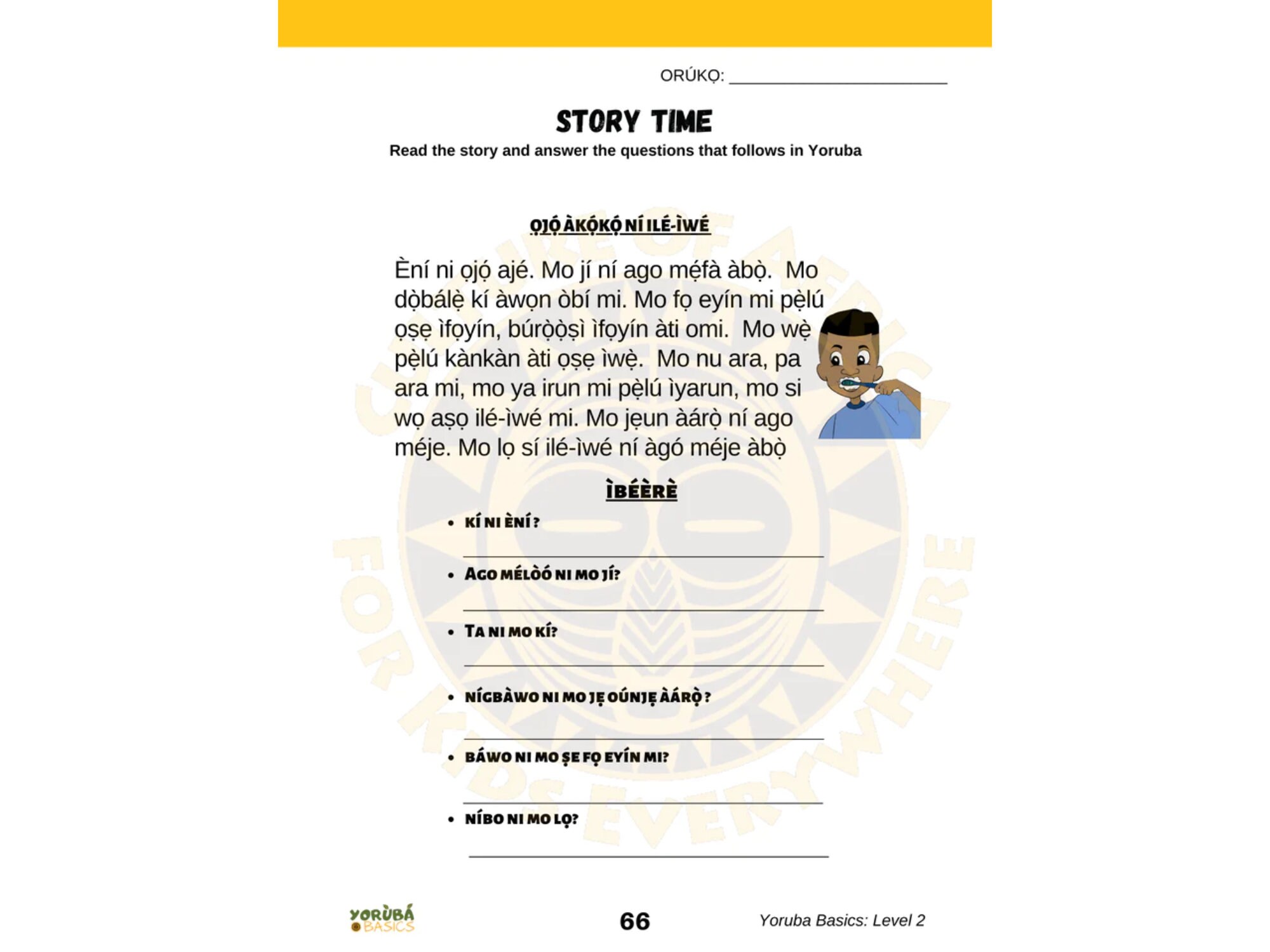 Yoruba Basics, Yoruba Basics Workbook for Beginners, Workbook for 8 to ...