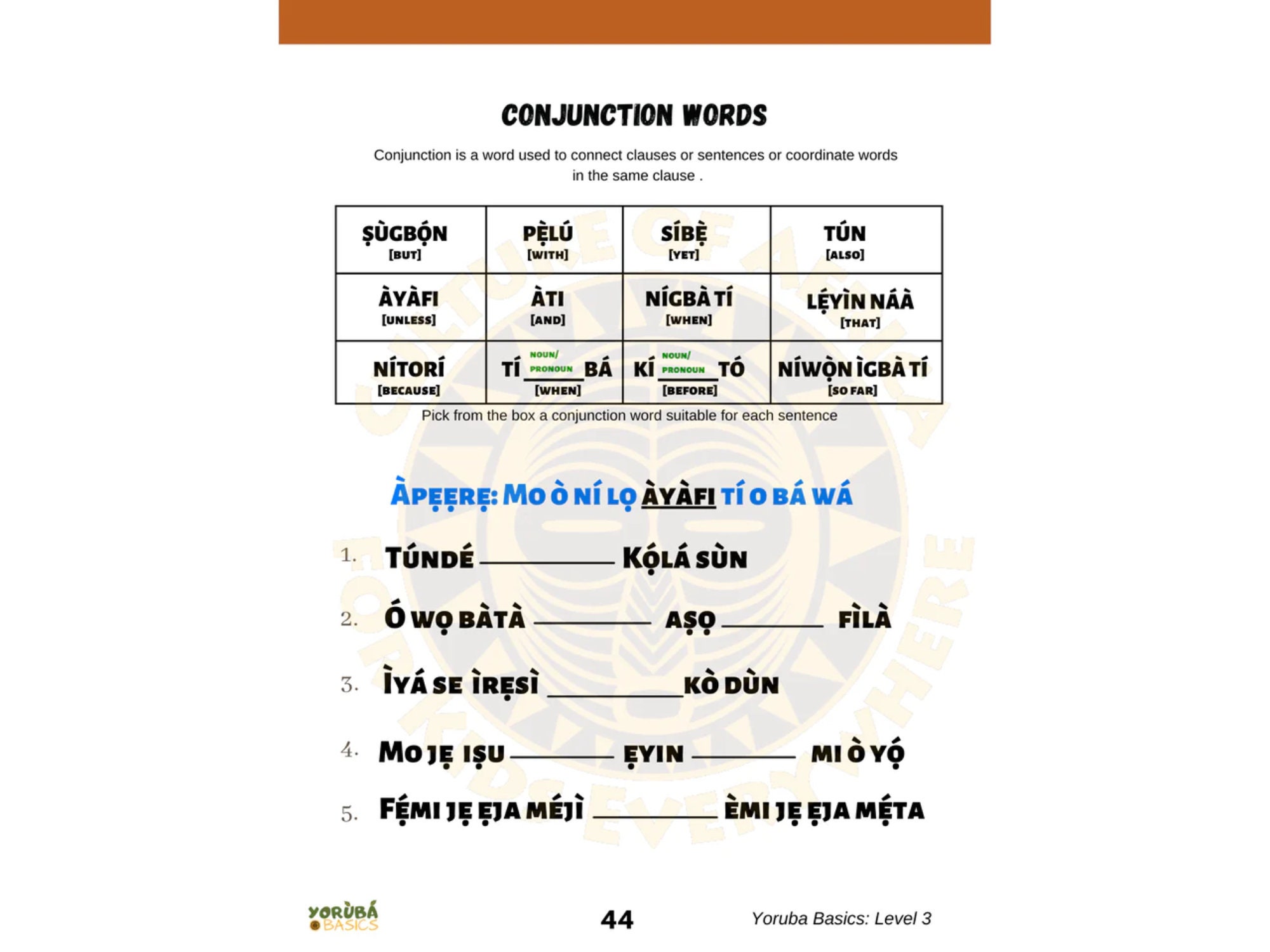 Yoruba Basics, Yoruba Basics Workbook for Beginners, Workbook for 14 ...